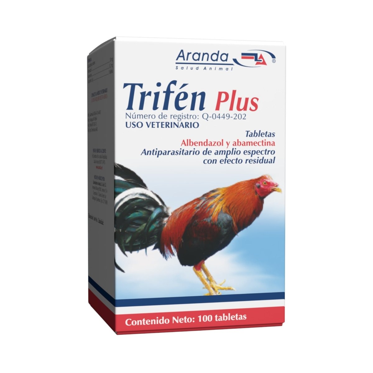 Trifén Plus – Desparasitante oral para gallos y aves de corral – Kamalitas